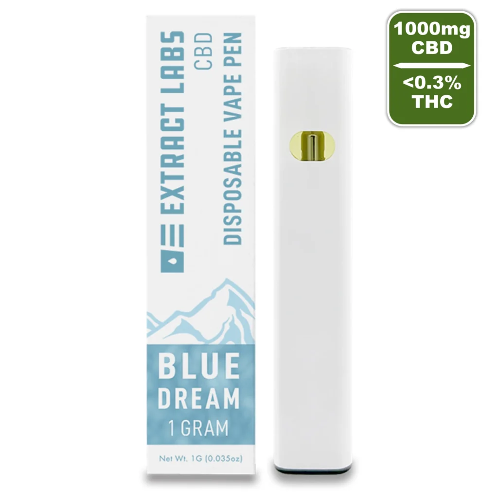 Blue Dream CBD White Vape Pen - 1gm Full Spectrum CBD + THC